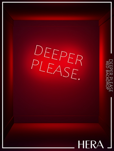 Second Life Marketplace - HERA - Deeper Please Backdrop. Red